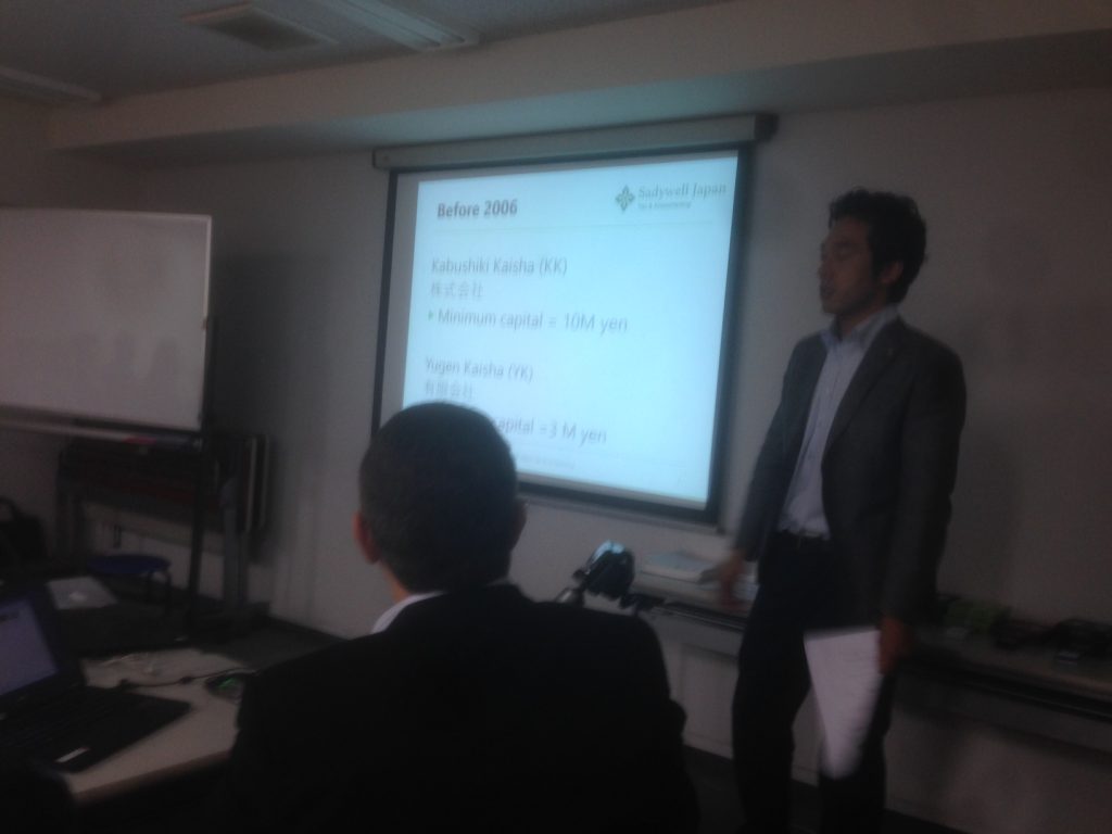 Main speaker at the networking event held by Tokyo Business Meet Up ...